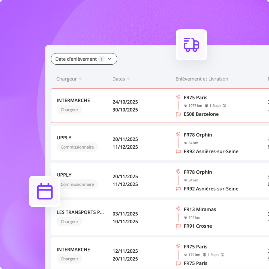 Freight Marketplace : Plateforme Sourcing et Achat direct de transport